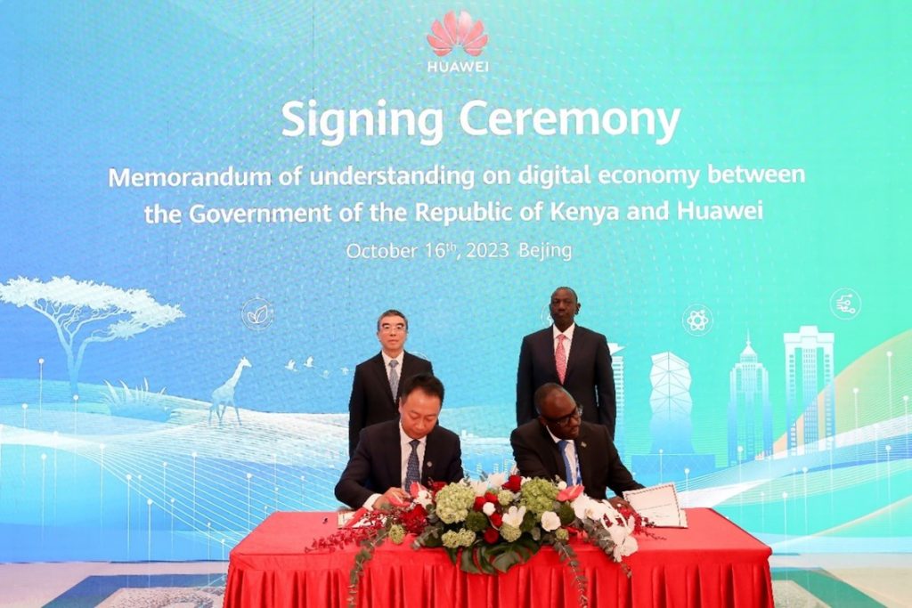 The Government of Kenya has signed MoU with Huawei to promote Digital ...